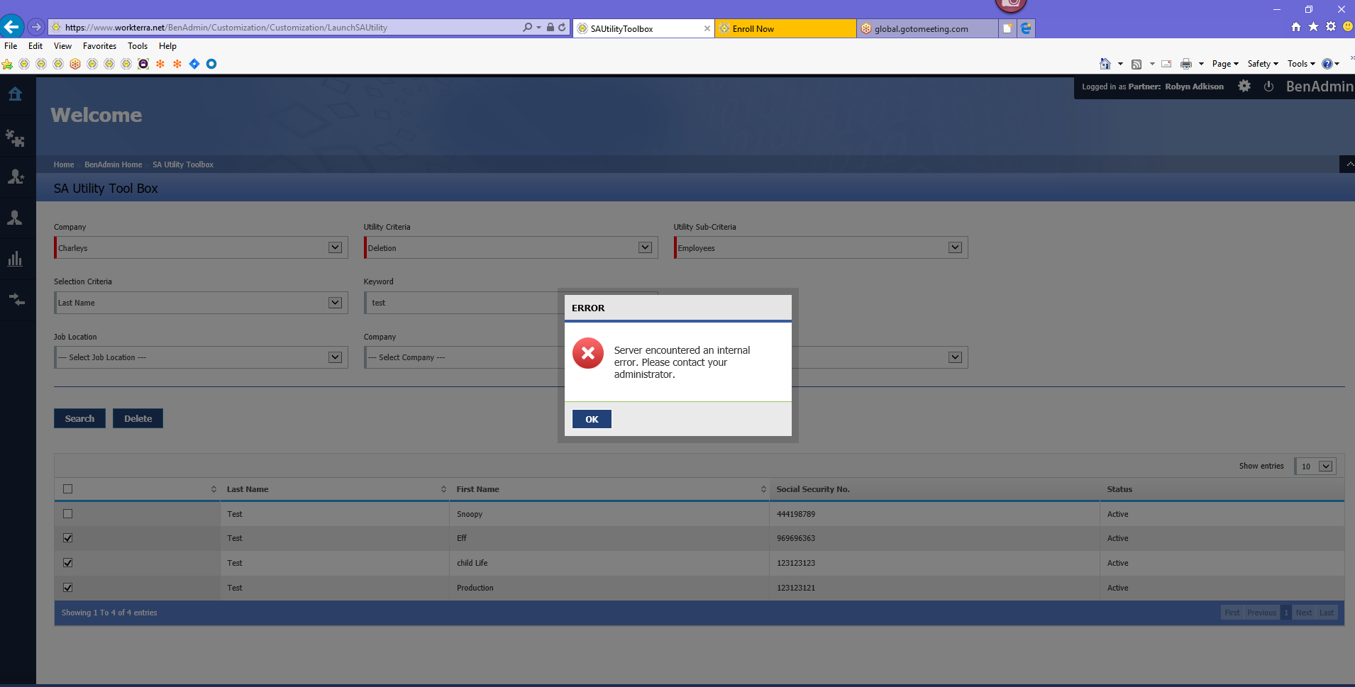 Wt 11491 Charleys Please Delete Test Members Workterra Jira